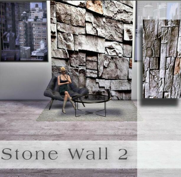 Stone Wall 2| Wallpaper By Mrsbarbiex3 Sims 4 CC Download