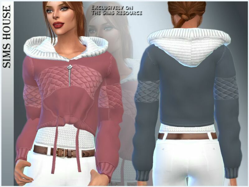 Women’S Jacket With Hoodie Sims 4 CC Download
