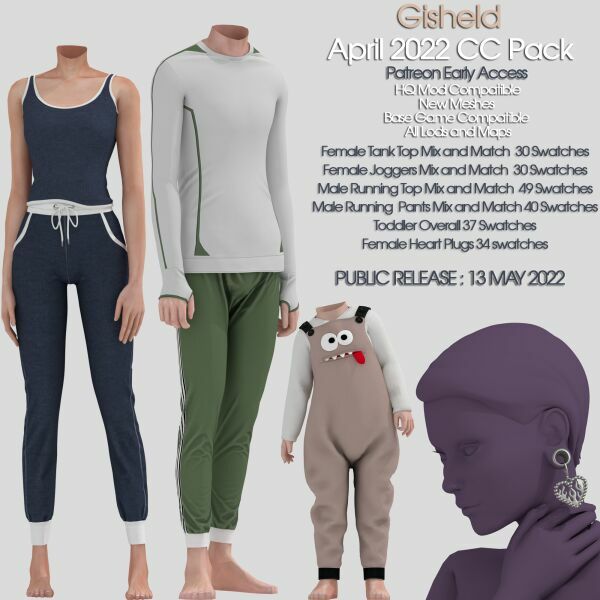 April 2022 CC Pack, Clothes For Females, Male, Toddlers And AN ...
