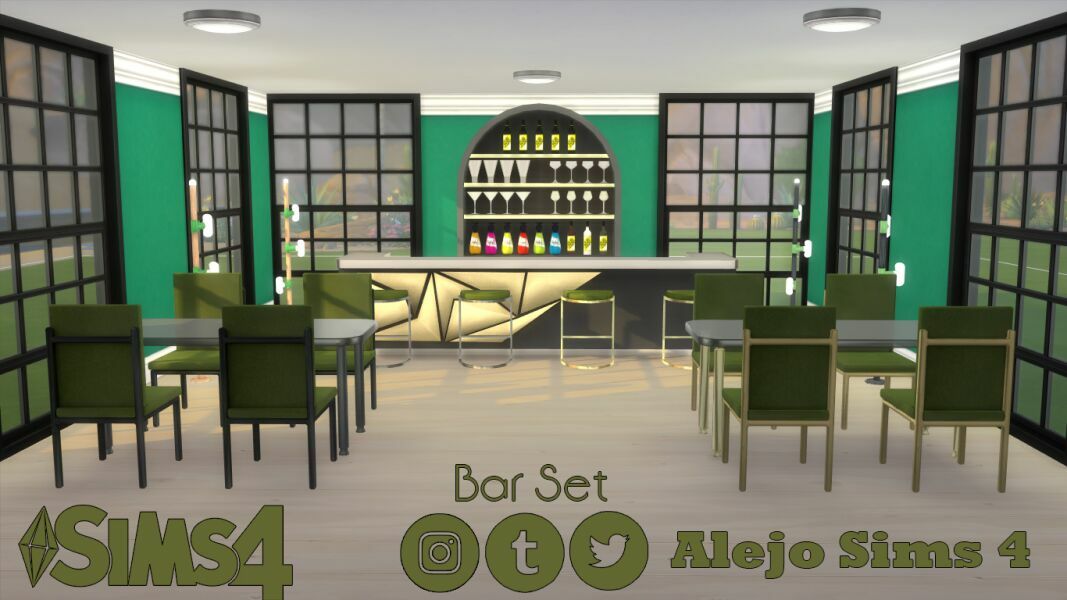 BAR SET Sims 4 CC Download