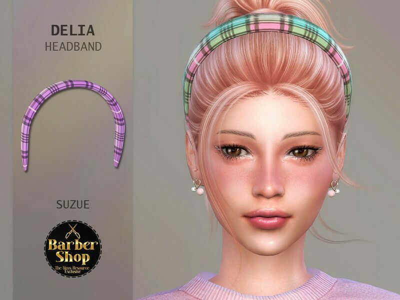 Barber Shop Delia Headband By Suzue Sims 4 CC Download