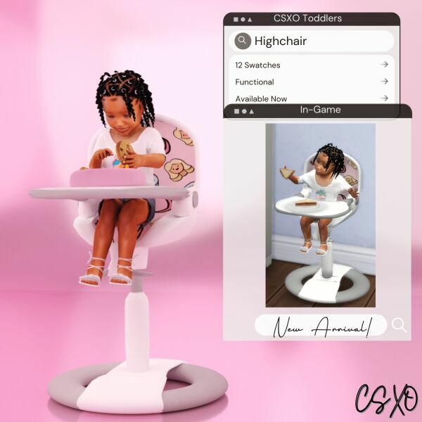 Bloom Toddler Highchair Sims 4 CC Download