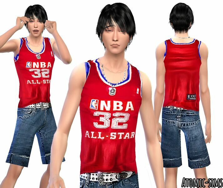 Chinafansims NBA Outfit Conversion By Atomic-Sims Sims 4 CC Download
