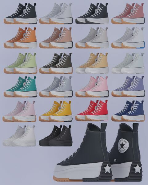 Converse RUN Star Hike By Noobchan Sims 4 CC Download
