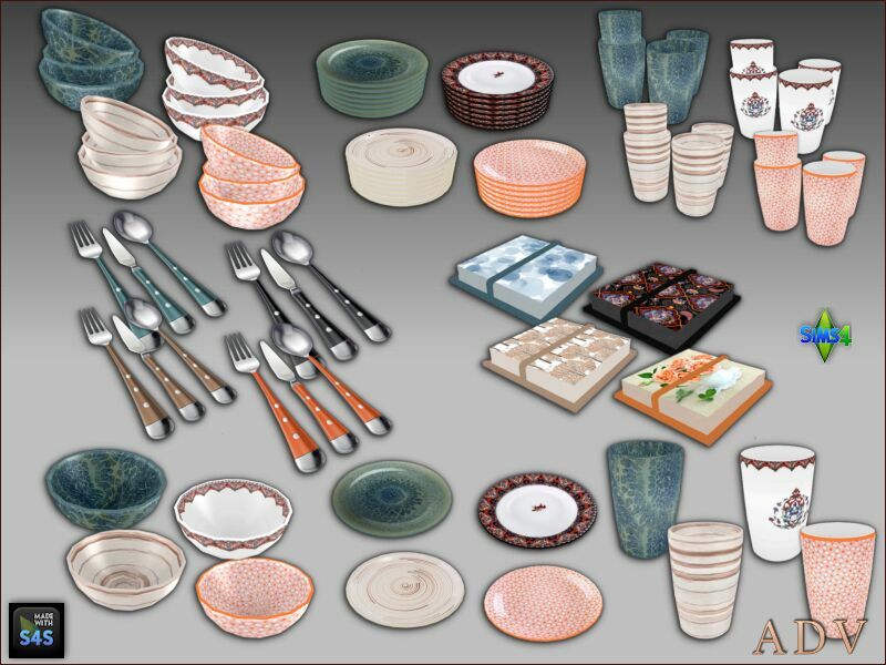 Decorative Tableware Sims 4 CC Download