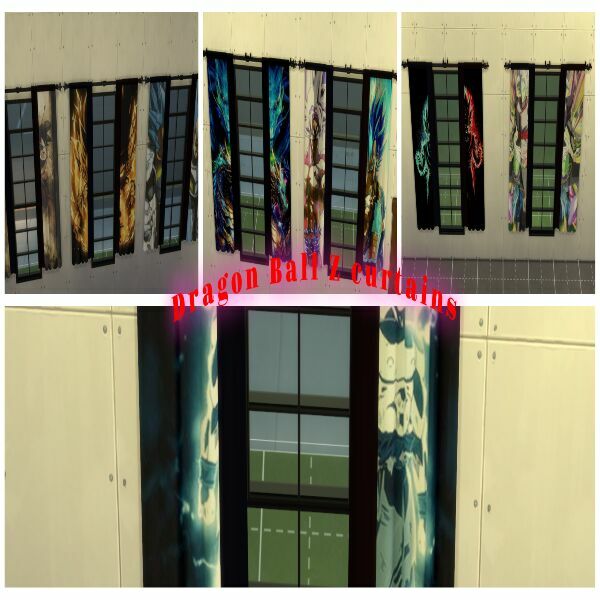 Dragon Ball Z Curtains By Moonlightsimmer Sims 4 CC Download