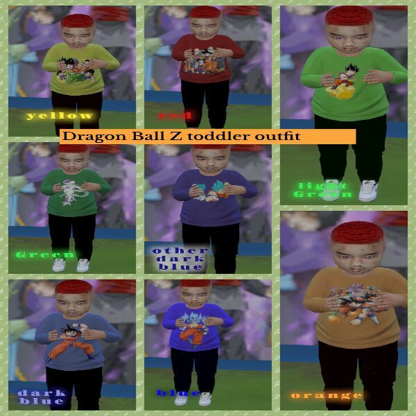 Dragon Ball Z Toddler Outfit By Moonlightsimmer Sims 4 CC Download