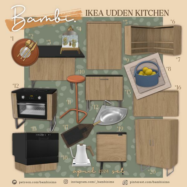 Ikea Udden Kitchen By Bambisims Sims 4 CC Download
