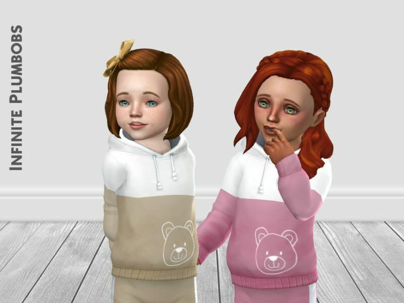 IP Toddler Teddy Bear Hoodie By Infiniteplumbobs Sims 4 CC Download