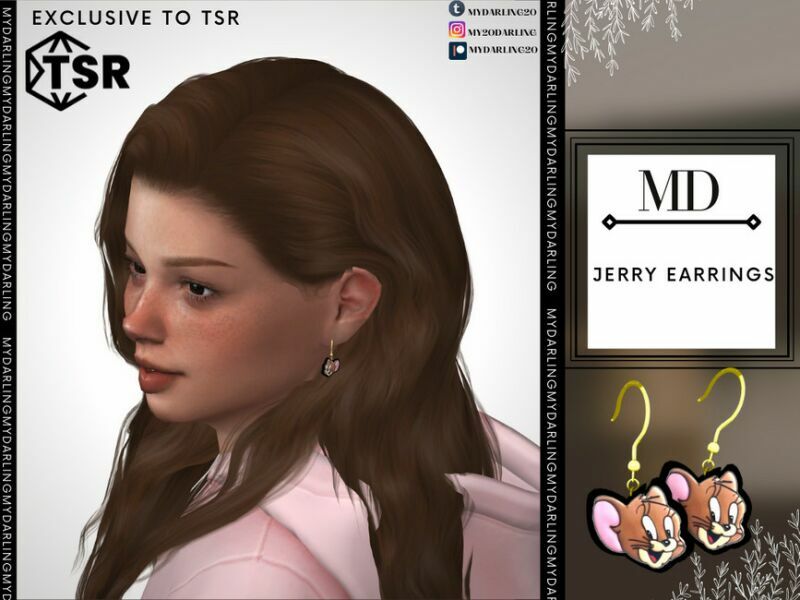 Jerry Earrings Child By Mydarling20 Sims 4 CC Download