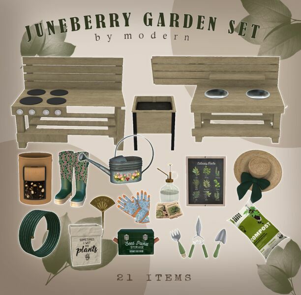 Juneberry Garden SET By Modern Sims 4 CC Download