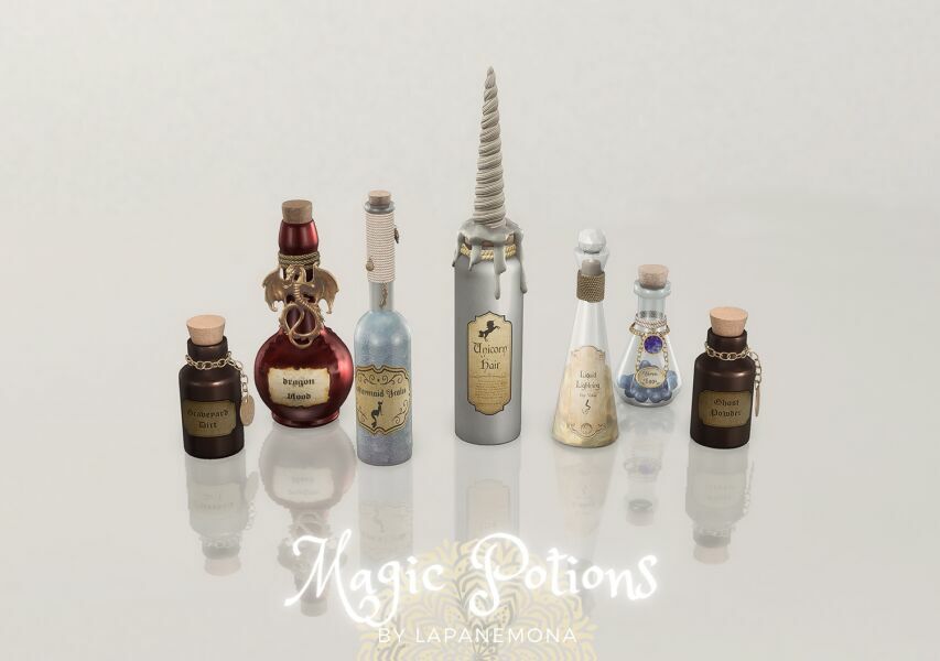 Magic Potion SET By Lapanemona Sims 4 CC Download