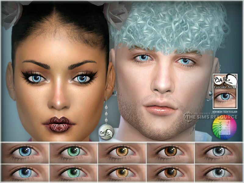 Natural EYE Colors 18 Sims 4 CC Download