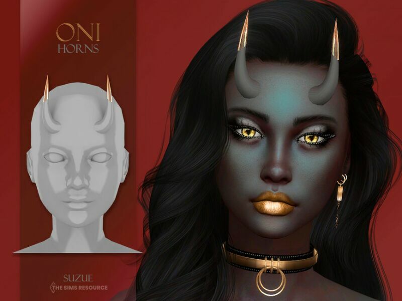 ONI Horns By Suzue Sims 4 CC Download