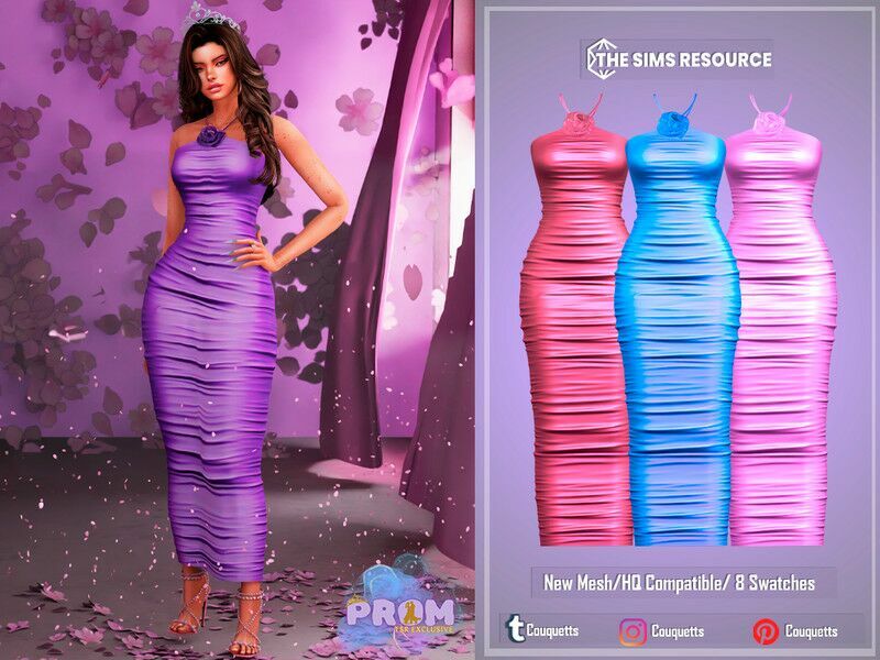 Prom Ross Dress By Couquett Sims 4 CC Download