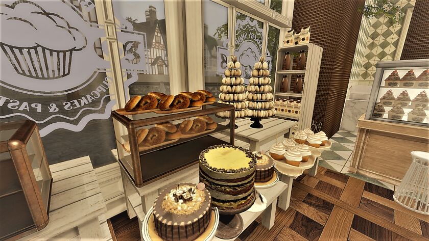 Bakery Shop And Cafe Sims 4 CC Download