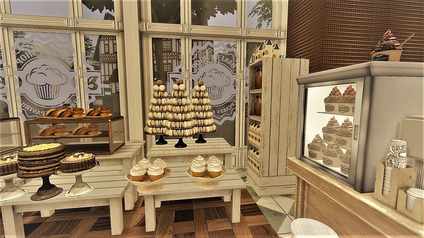 Bakery Shop And Cafe Sims 4 CC Download
