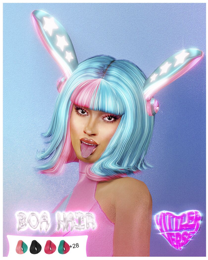 BOA SET & Hair 🎮🐍 (TS4) Sims 4 CC Download
