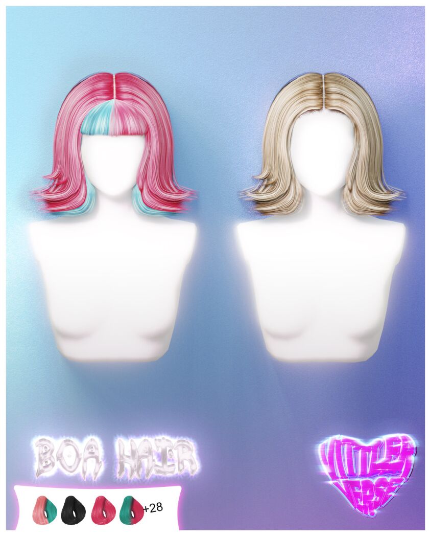 BOA SET & Hair 🎮🐍 (TS4) Sims 4 CC Download