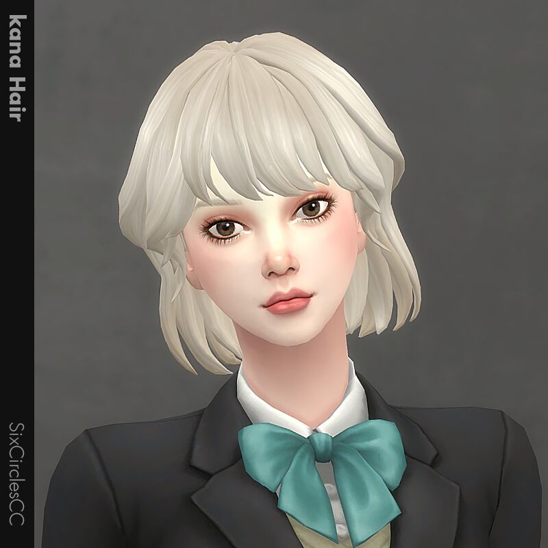 Cute Hairstyle - Kana Sims 4 CC Download