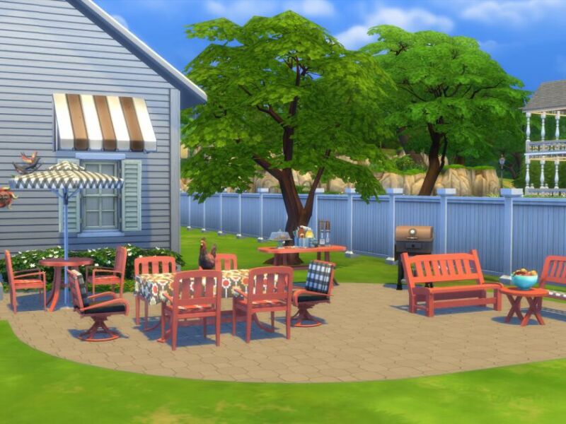 Gramma's Patio SET Sims 4 CC Download