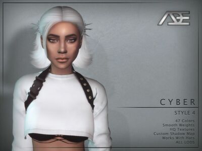 ADE – Cyber Style 4 (Hairstyle) Sims 4 CC Download