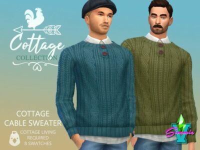 Cottage Cable Sweater By Simmiev Sims 4 CC Download
