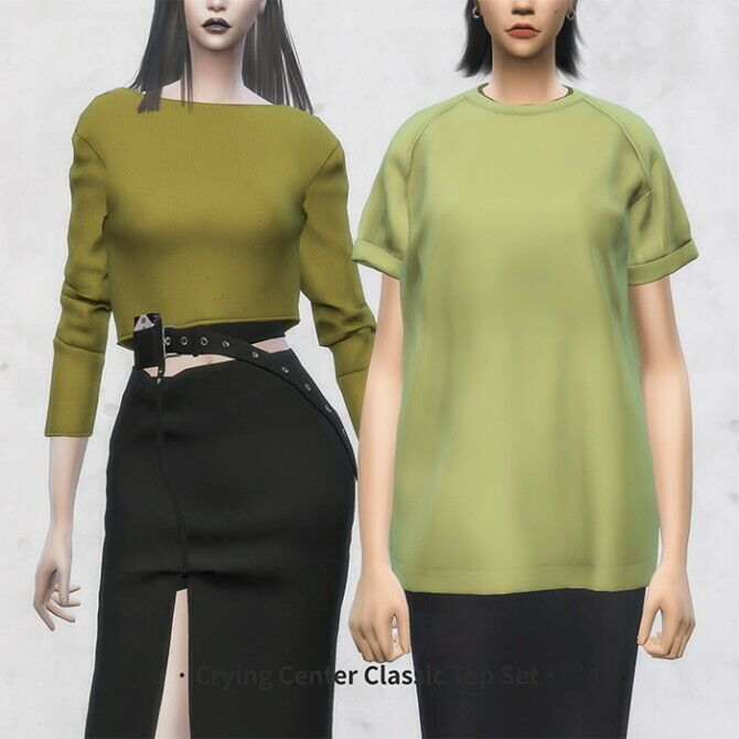Crying Center Classic TOP SET By Charonlee Sims 4 CC Download