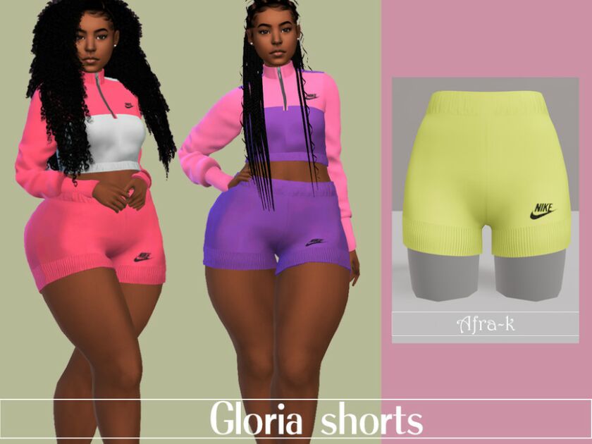 Gloria Track Shorts By Akaysims Sims 4 CC Download