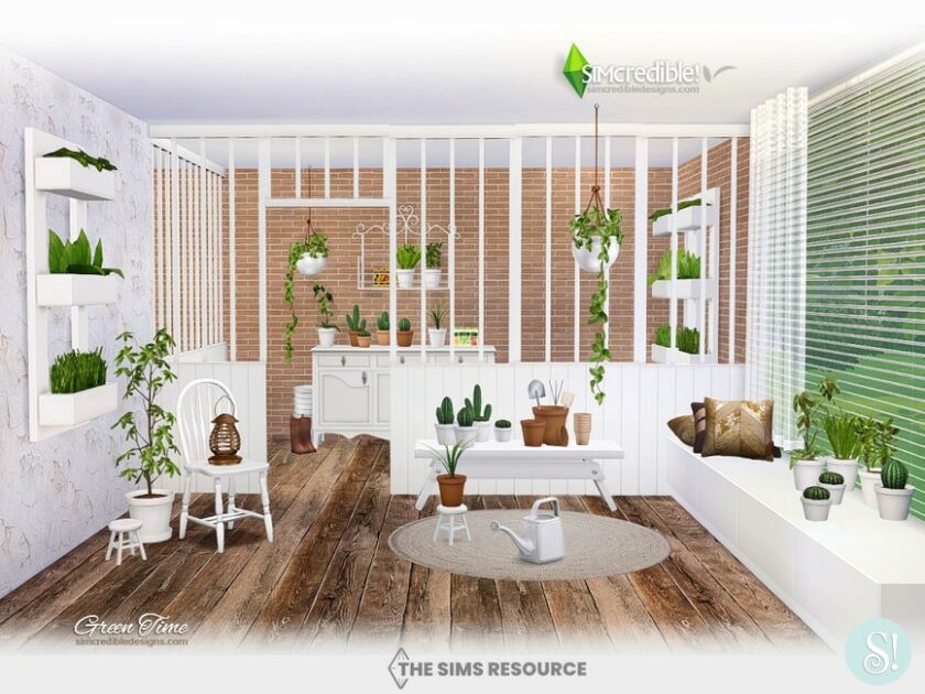 Green Time [WEB Transfer] By Simcredible! Sims 4 CC Download