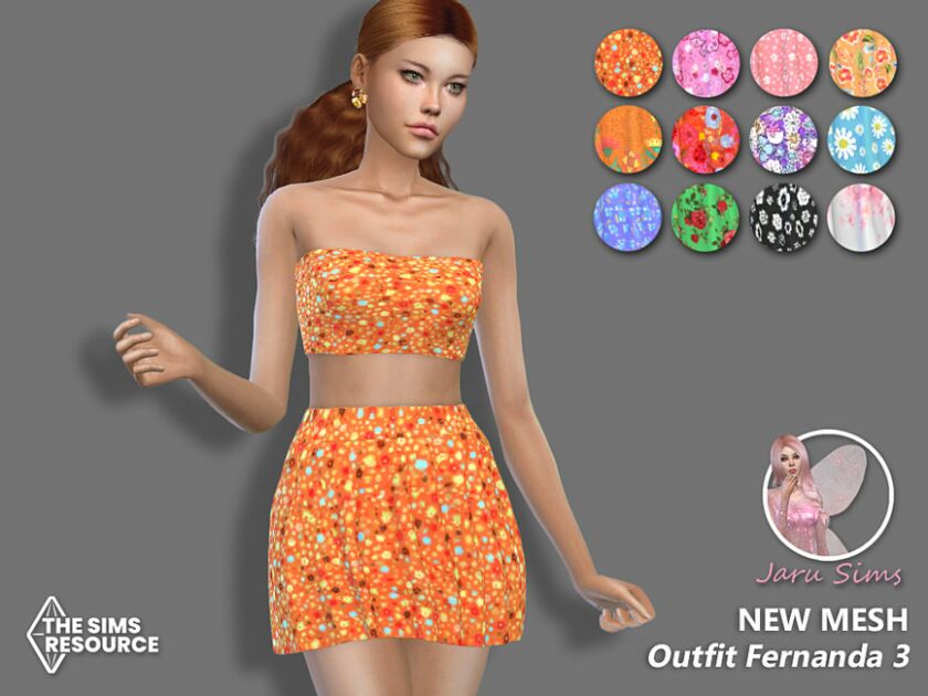 Outfit Fernanda 3 – NEW Mesh Sims 4 CC Download