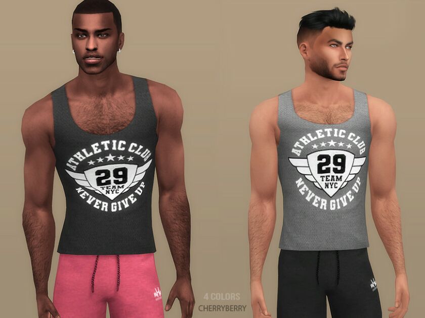Parker Tank TOP By Cherryberrysim Sims 4 CC Download