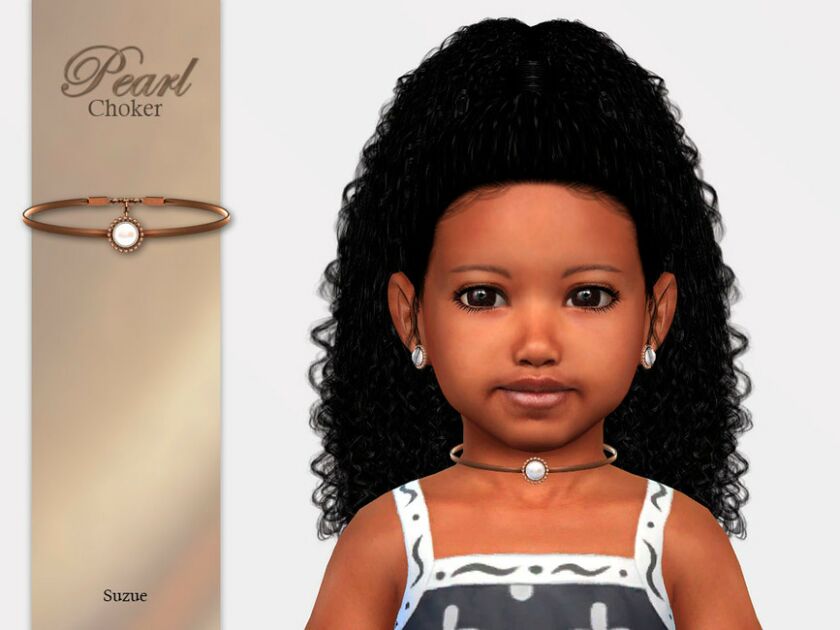 Pearl Choker Toddler By Suzue Sims 4 CC Download