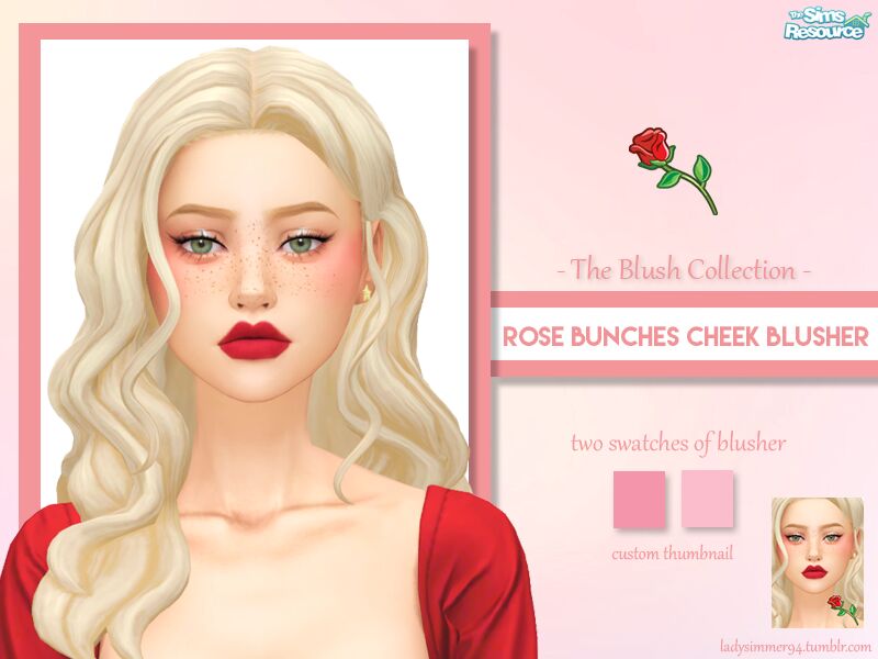 Rose Bunches Cheek Blusher By Ladysimmer94 Sims 4 CC Download