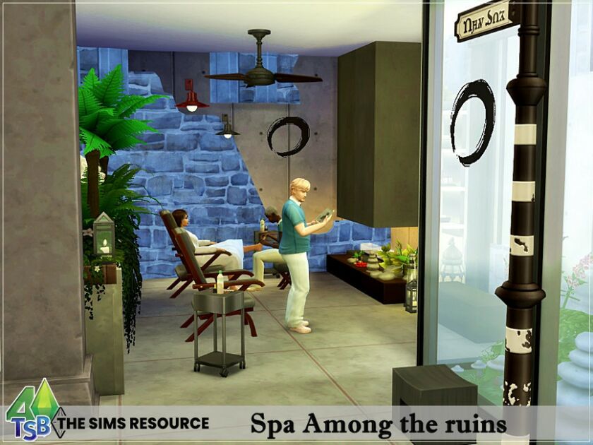 SPA Among The Ruins || Industrial || NO CC By Bozena Sims 4 CC Download