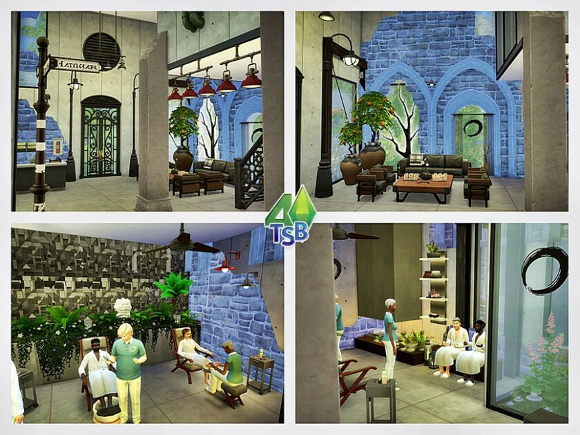 SPA Among The Ruins || Industrial || NO CC By Bozena Sims 4 CC Download