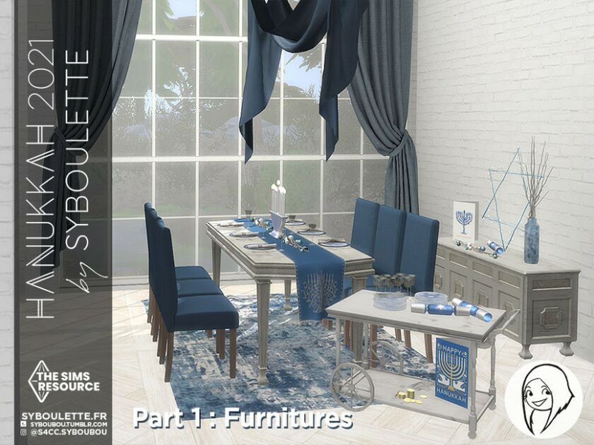Hanukkah 2021 – Part 1: Furnitures By Syboubou Sims 4 CC Download