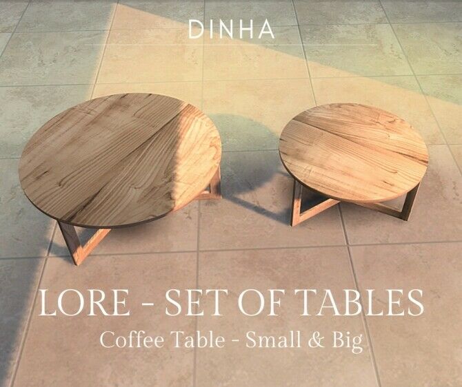 Lore SET Of Tables Sims 4 CC Download