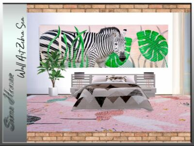 Wall ART Zebra SEA Sims 4 CC Download