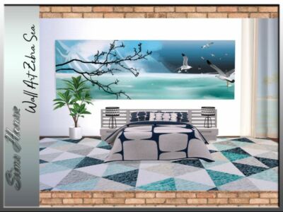 Wall ART Zebra SEA Sims 4 CC Download