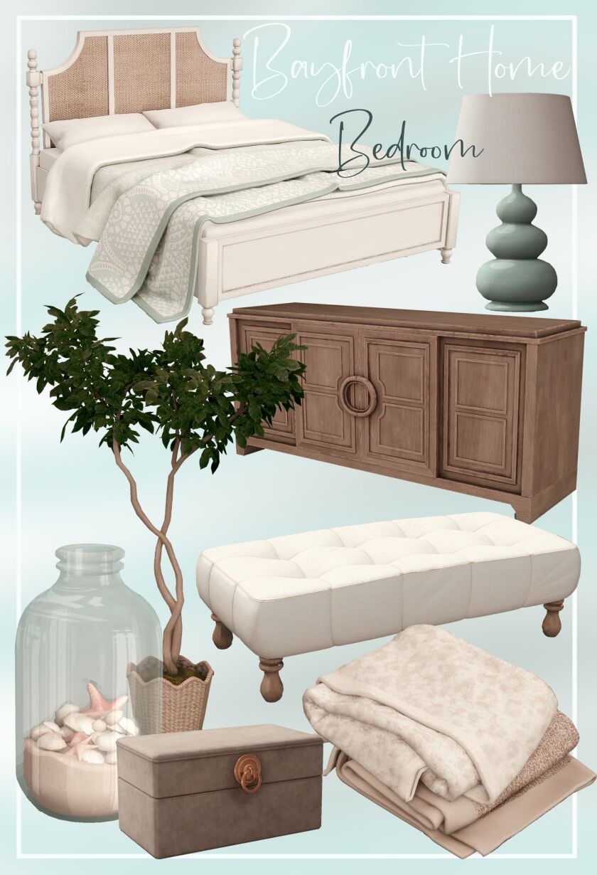 Bayfront Home Bedroom Sims 4 CC Download