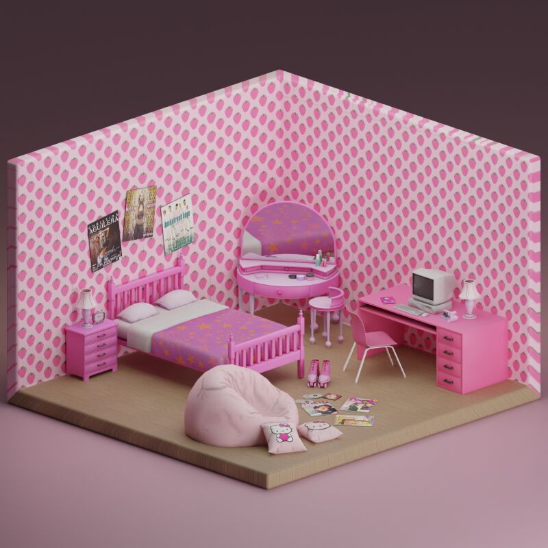 2000S Craze | Sims 4 Y2K Bedroom Sims 4 CC Download