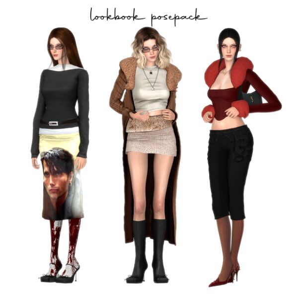 241012 Female Posepack by Bluefeelingblue Sims 4 CC Download