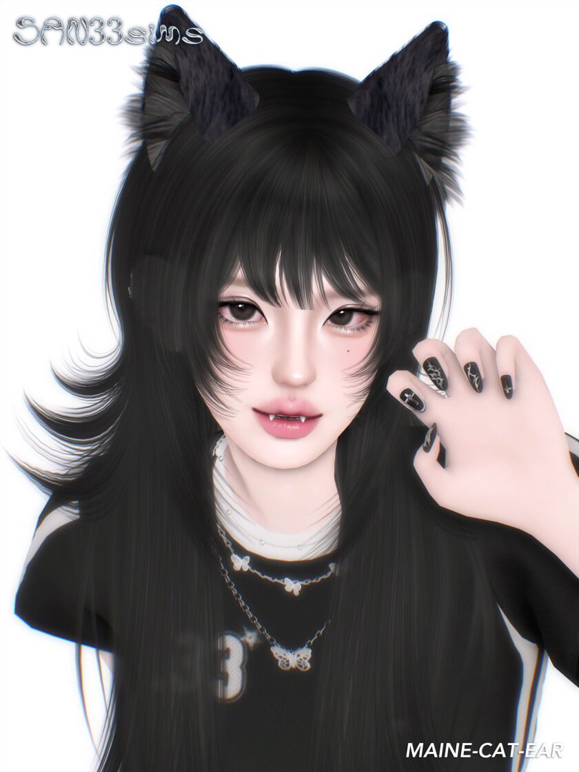 🖤【333】Maine-Cat-Ear Hat Sims 4 CC Download