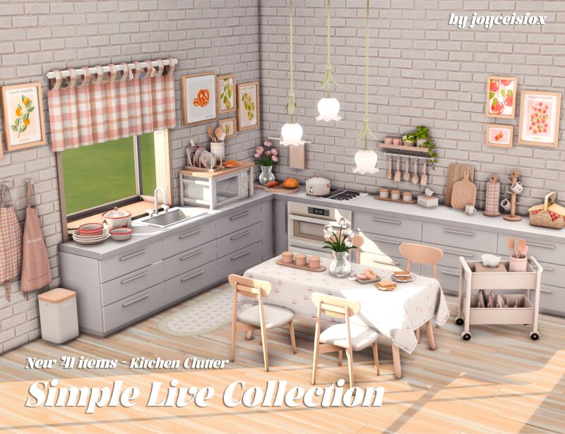 Stylish Kitchen Clutter Collection by Joyceisfox Sims 4 CC Download