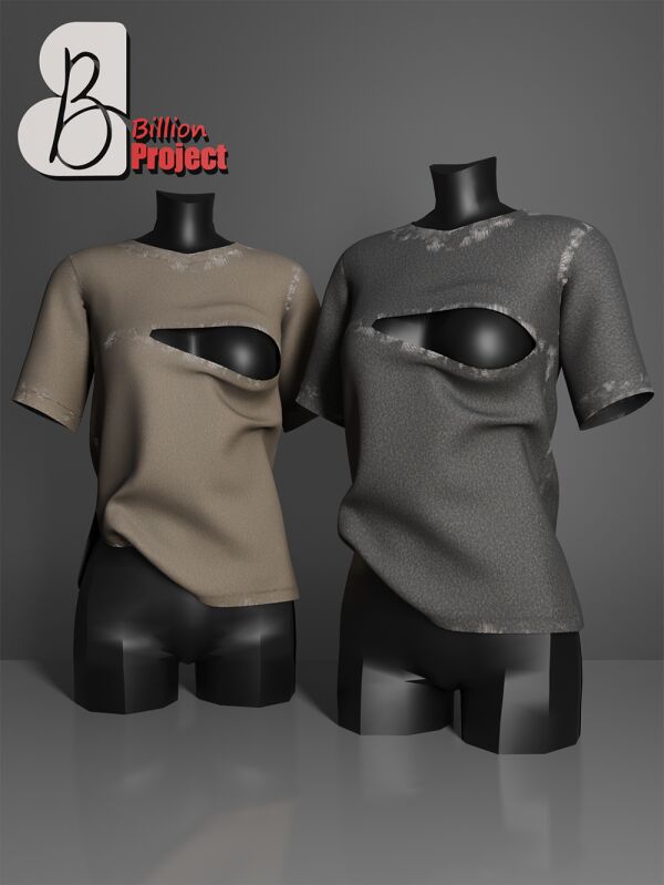 Billionproject-Mama Basic T-Shirt Sims 4 CC Download