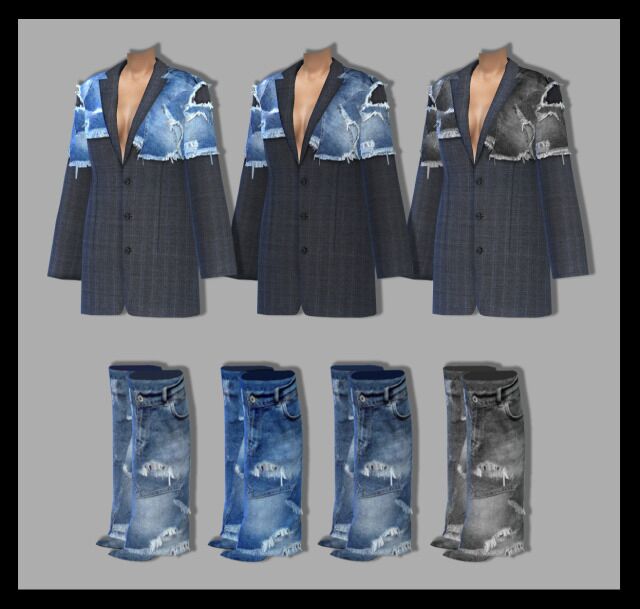 Chic Blazer and Boots by Fusionstyle Sims 4 CC Download
