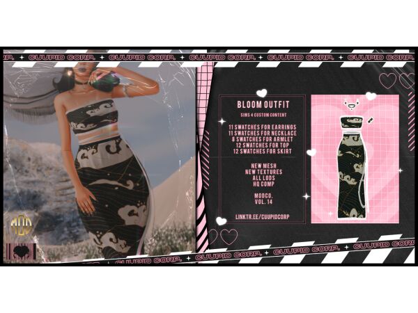 Bloom Outfit by 1-800-Cuupid Sims 4 CC Download
