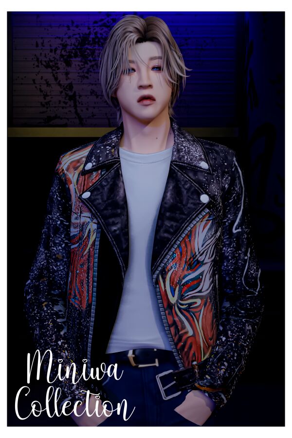 Biker Jacket in Calfskin by Tsumiki Miniwa Sims 4 CC Download