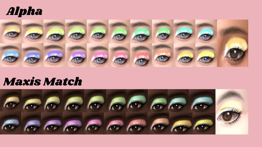 Daisy Eyeshadow: A Floral Inspiration Sims 4 CC Download